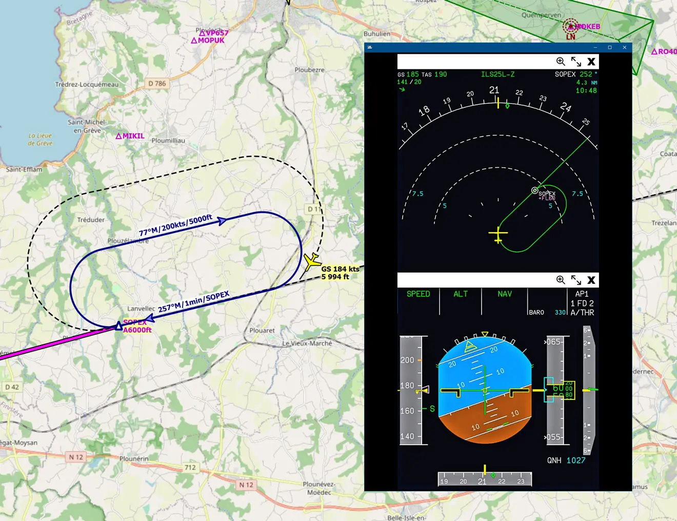 Simvol | Tutoriels FS2020 | Créer et utiliser une boucle d'attente avec l'A32NX