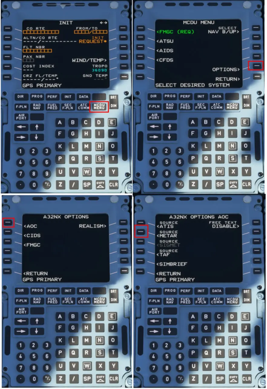 MSFS Tutorials | The weather in the FMS (MCDU) of the A320 | Simvol MSFS Tutorials | The weather in the FMS (MCDU) of the A320 | Simvol