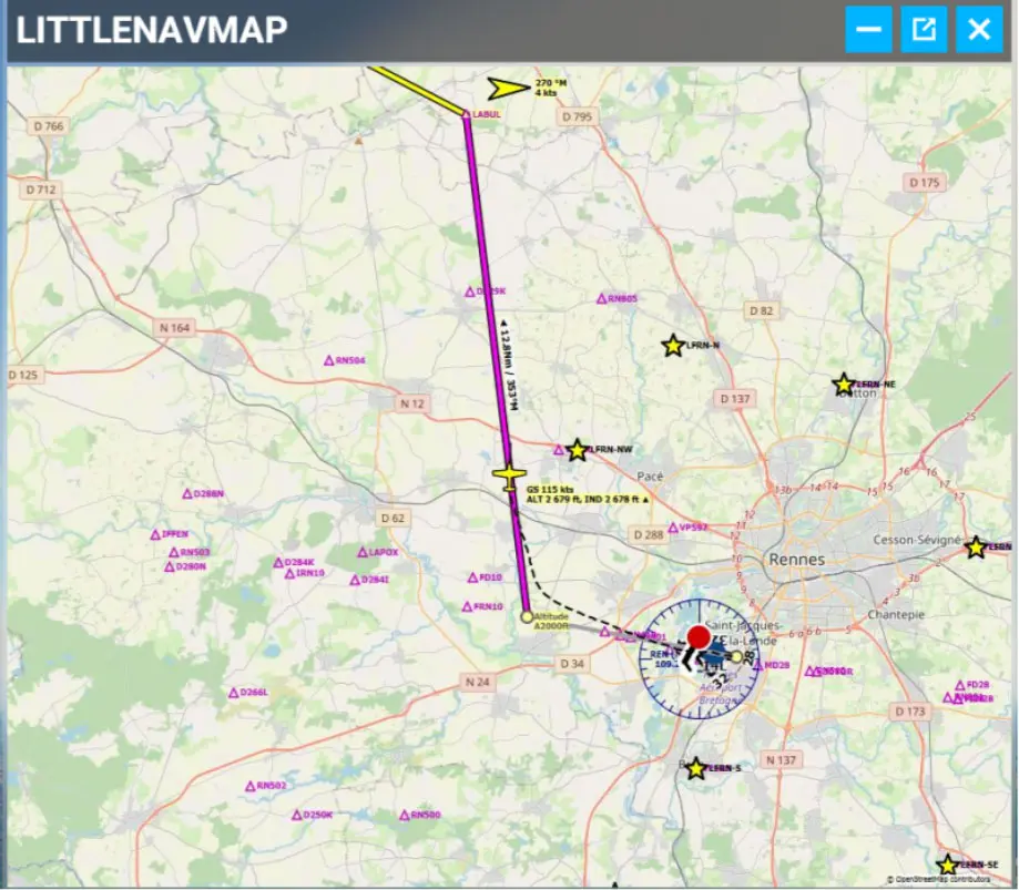 Simvol | FS2020 Tutorials | Little Navmap popup in FS2020